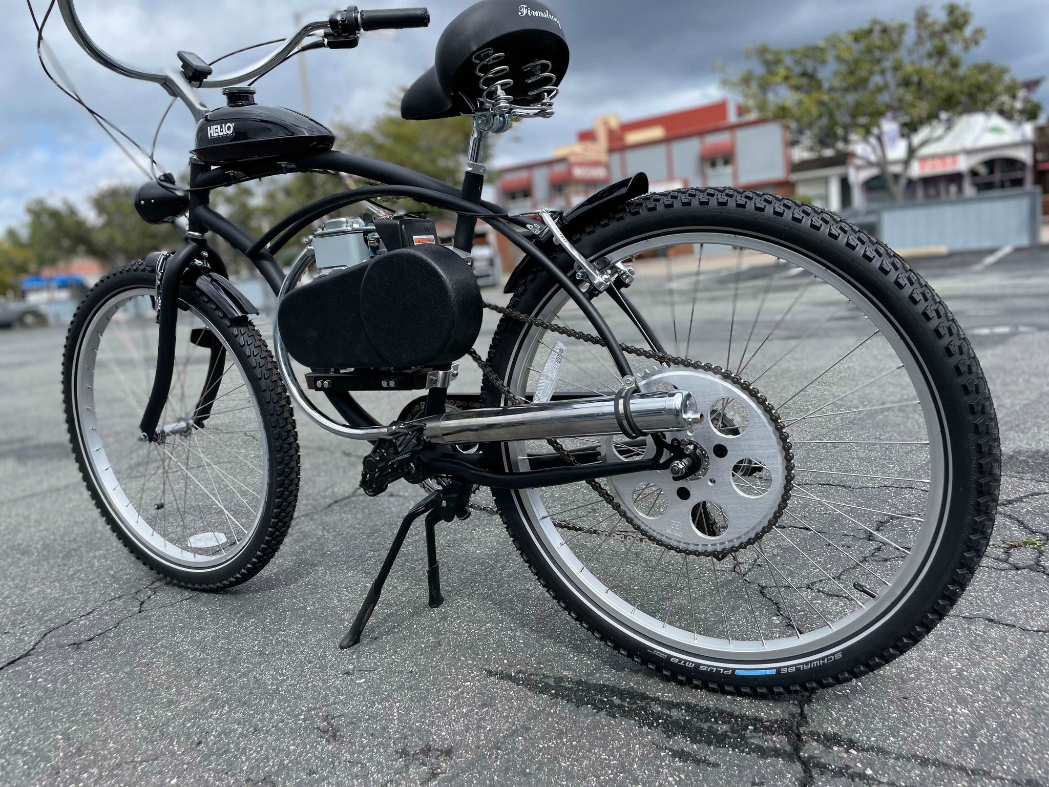 Basic 49cc EZM with Honda GXH50 Motorized Bicycle – Helio Motorized Bikes