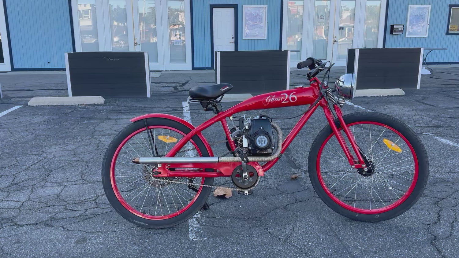 USED Custom Phantom 4G Motorized Bicycle - Helio Motorized Bikes